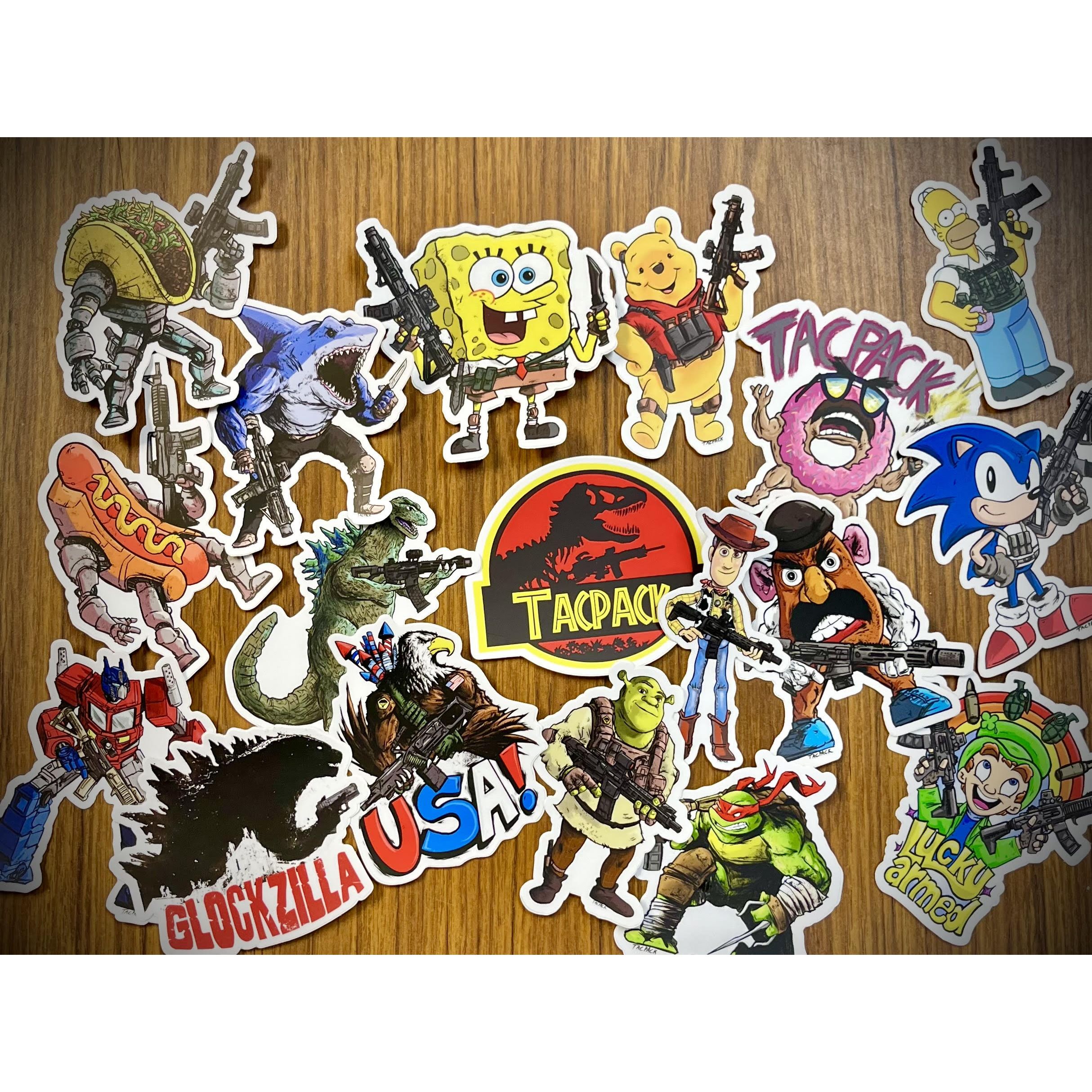 18-pack Stickers - TacPack